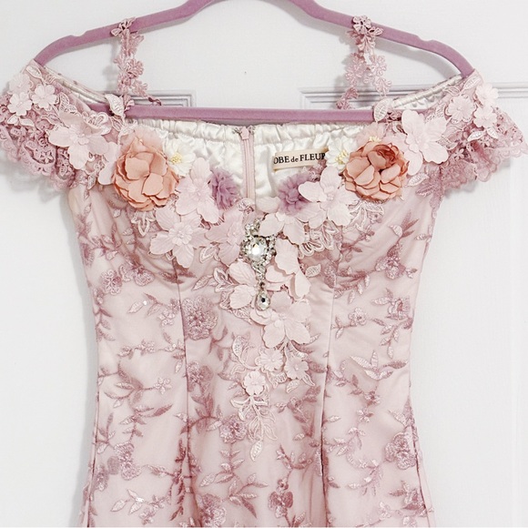 robe de fleurs | Dresses | Japanese Kawaii Gyaru Lilac Floral Flower ...